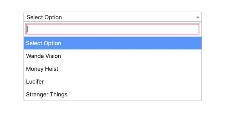 How to create searchable select box - Shinerweb
