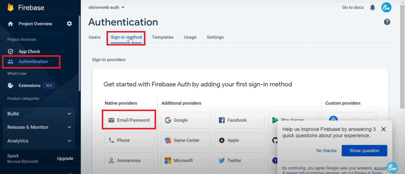 Live Demo Firebase Login and Registration Authentication - Shinerweb